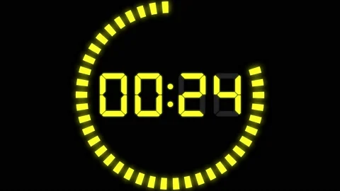 Digital clock 30 seconds countdown timer... | Stock Video | Pond5