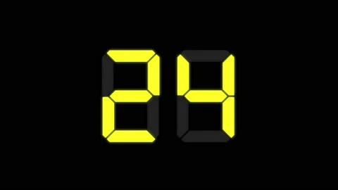 Digital clock 30 seconds countdown timer... | Stock Video | Pond5