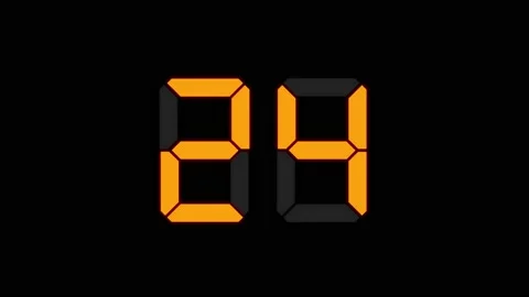 Digital clock 30 seconds countdown timer... | Stock Video | Pond5