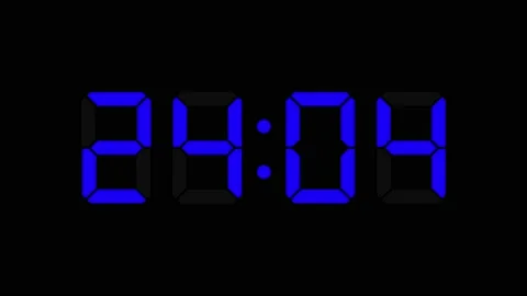 Digital clock 30 seconds countdown timer... | Stock Video | Pond5