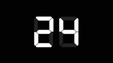 Digital clock 30 seconds countdown timer... | Stock Video | Pond5