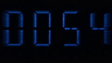 Digital Clock Of 60 Seconds Zoom Blur Re... | Stock Video | Pond5