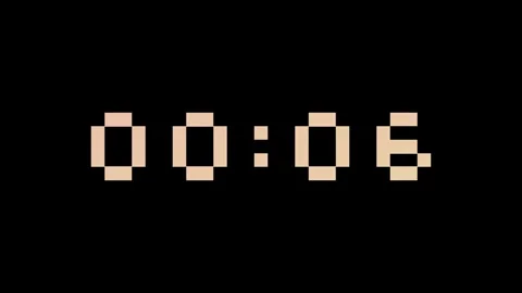 Digital Clock (Black Background) 4K | Stock Video | Pond5