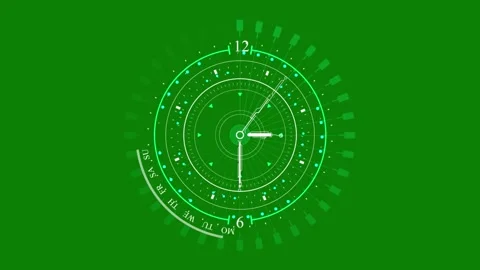 Clock Green Screen Stock Footage ~ Royalty Free Stock Videos | Pond5