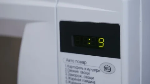 Microwave Clock Countdown Stock Video Footage | Royalty Free Microwave ...
