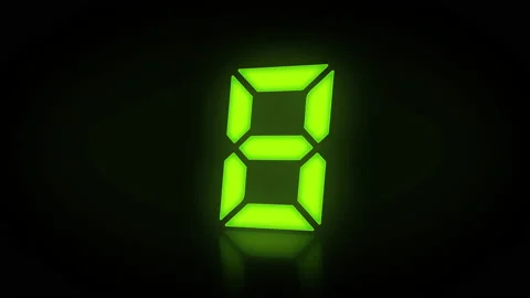Digital clock numbers floating in the da... | Stock Video | Pond5