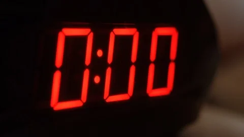 Digital clock showing 0.00 on screen. Bl... | Stock Video | Pond5