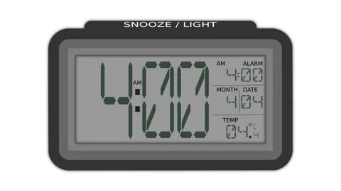 A Digital Clock Showing Time, Date, Temp... | Stock Video | Pond5