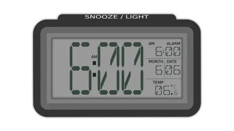 A Digital Clock Showing Time, Date, Temp... | Stock Video | Pond5