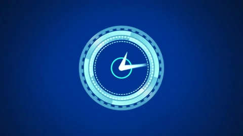 Digital clock ticking against blue backg... | Stock Video | Pond5