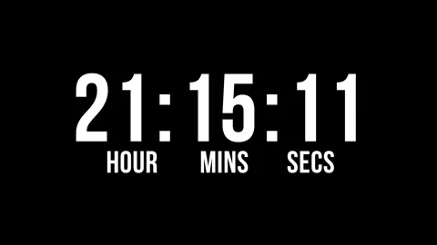 Digital Clock Timer Countdown 24 Hour An... | Stock Video | Pond5