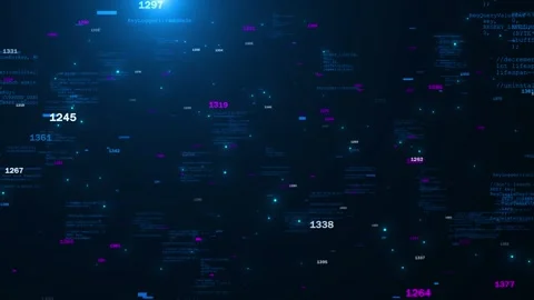 Digital code number abstract background ... | Stock Video | Pond5
