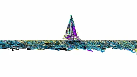 Digital colored sketch animation of sail... | Stock Video | Pond5