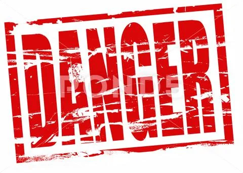 Digital composite Rubber stamp. Danger.Red, stamp, rubber, effect, rot ...