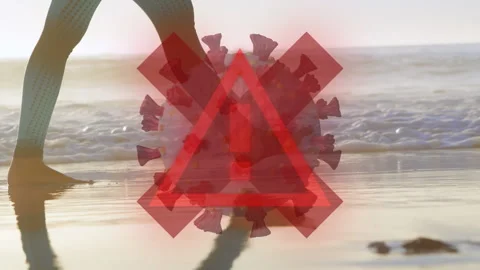 Digital composite video of warning sign ... | Stock Video | Pond5