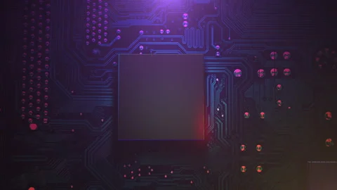 Computer Chip Animation Stock Video Footage | Royalty Free Computer ...