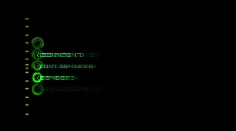 Digital computer readout, seamless loop | Stock Video | Pond5