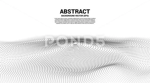 Digital Contour curve dot and line ripple and wave with wireframe ...
