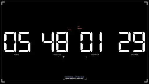 Digital Count Numbers. HUD Interface Bac... | Stock Video | Pond5