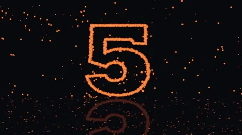 digital countdown, dark background, oran... | Stock Video | Pond5