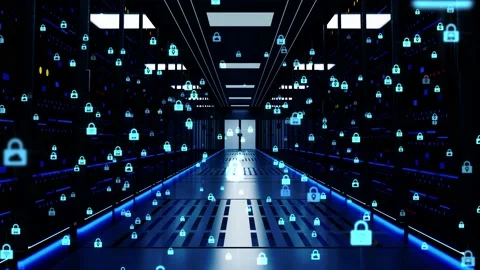 Digital Data Flow Through Rack Servers t... | Stock Video | Pond5