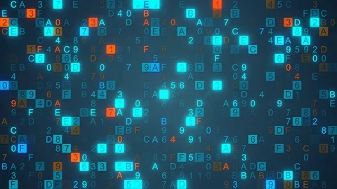 Digital data hex code symbols seamless l... | Stock Video | Pond5