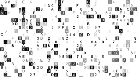 Digital data hex code symbols seamless l... | Stock Video | Pond5