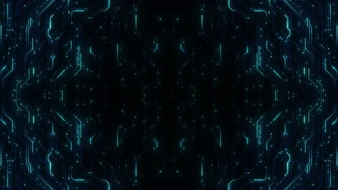 Digital Data moving on Circuit Board and... | Stock Video | Pond5