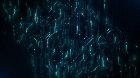 Digital Data moving on Circuit Board and... | Stock Video | Pond5