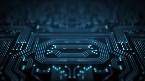 Digital Data moving on Circuit Board and... | Stock Video | Pond5