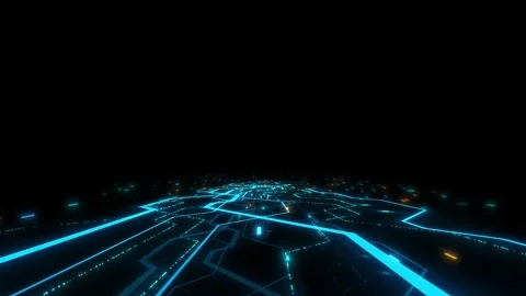 Digital Data moving on Circuit Board and... | Stock Video | Pond5