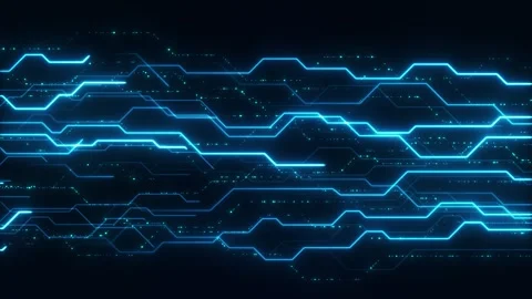 Digital Data moving on Circuit Board and... | Stock Video | Pond5