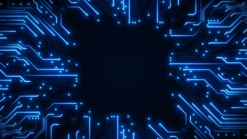 Digital Data moving on Circuit Board and... | Stock Video | Pond5