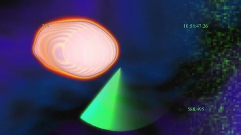 Digital Deflection of Deep Space Flying ... | Stock Video | Pond5