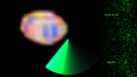 Digital Deflection of Deep Space Flying ... | Stock Video | Pond5