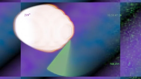 Digital Deflection of Deep Space Flying ... | Stock Video | Pond5