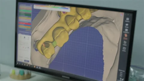 Digital Dental Implant Design on CAD Sof... | Stock Video | Pond5