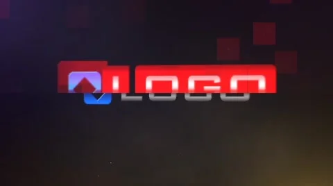 Digital Distorted 3D Stinger Logo Abstract Glitch Transition Intro ...