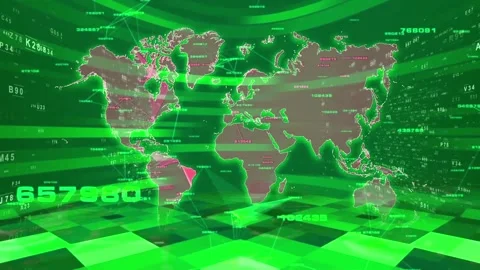 Digital Earth Map Animation: Seamless lo... | Stock Video | Pond5