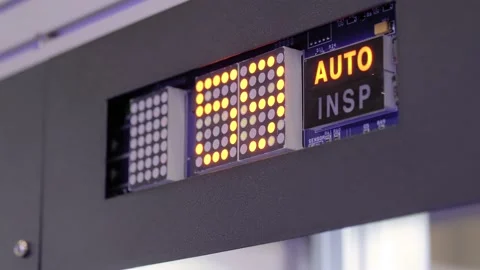Digital elevator display showing floor n... | Stock Video | Pond5