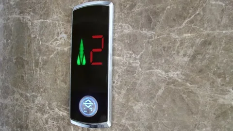 Digital elevator display showing floor n... | Stock Video | Pond5