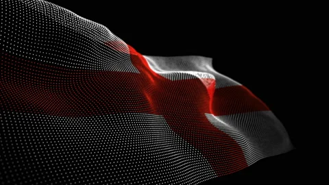 Digital Flag of England overlay | Stock Video | Pond5