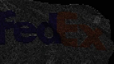 Digital flag with FedEx logo on the scre... | Stock Video | Pond5