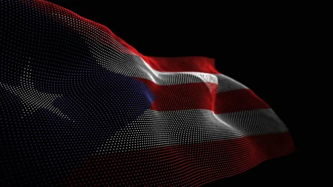 Digital Flag of Puerto Rico overlay | Stock Video | Pond5