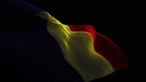Digital Flag of Romania overlay | Stock Video | Pond5
