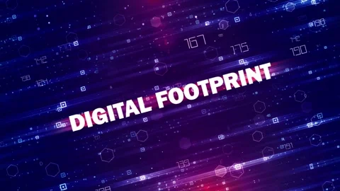 Digital Footprint tech background | Stock Video | Pond5