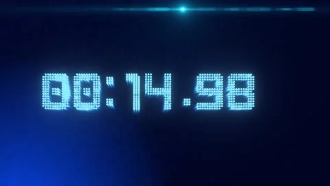 Digital futuristic timer clock countdown... | Stock Video | Pond5