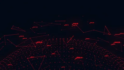 Digital Globe animation in red colors. D... | Stock Video | Pond5