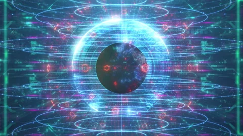 Digital Globe with Binary Code and HUD A... | Stock Video | Pond5