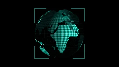 Digital globe with binary code texture a... | Stock Video | Pond5